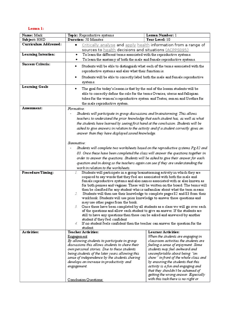 Mark Lesson Sequence | PDF | Educational Assessment | Education Theory