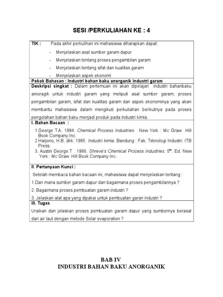 Proses Pembuatan dan Sumber Garam NaCl | PDF | Sains & Matematika