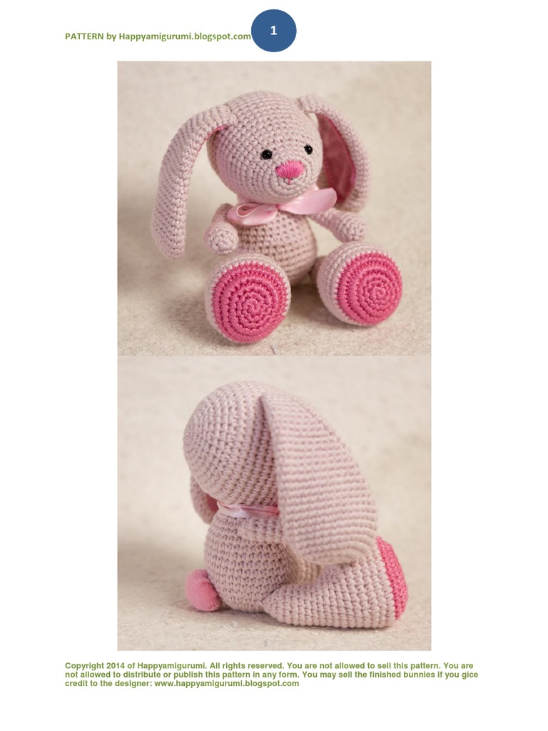 Amigurumi Bunny Pattern | PDF | Amigurumi | Crochet