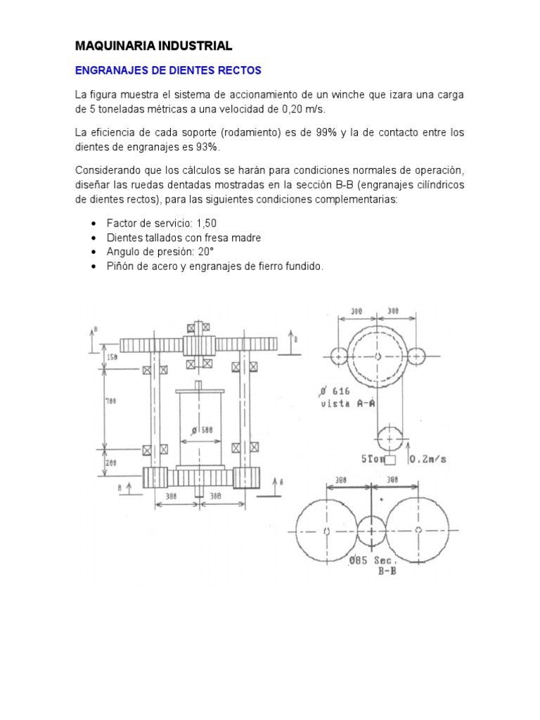 Diseño De Engranajes Para Winches Industriales Pdf