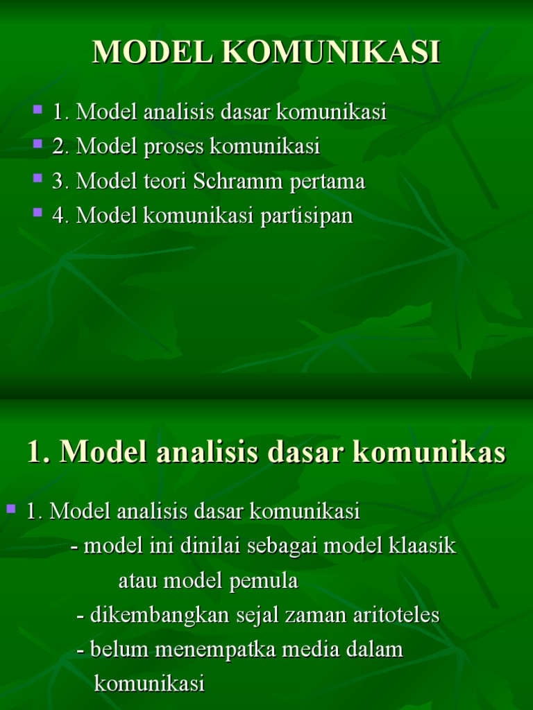Model Komunikasi Dasar dan Proses | PDF | Ilmu Sosial | Seni