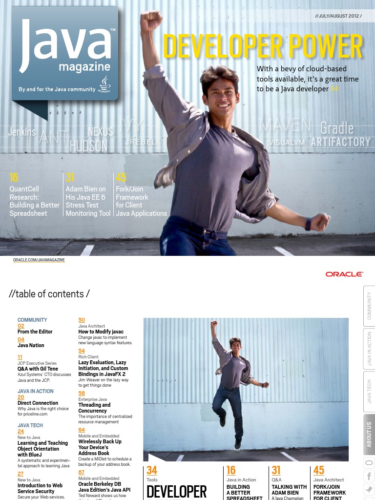 Java Magazine JulyAugust 2012 | PDF | Java (Programming Language) | Cloud Computing