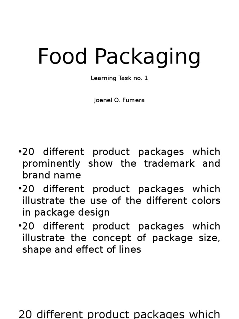 Exploring Food Packaging Design Elements | PDF