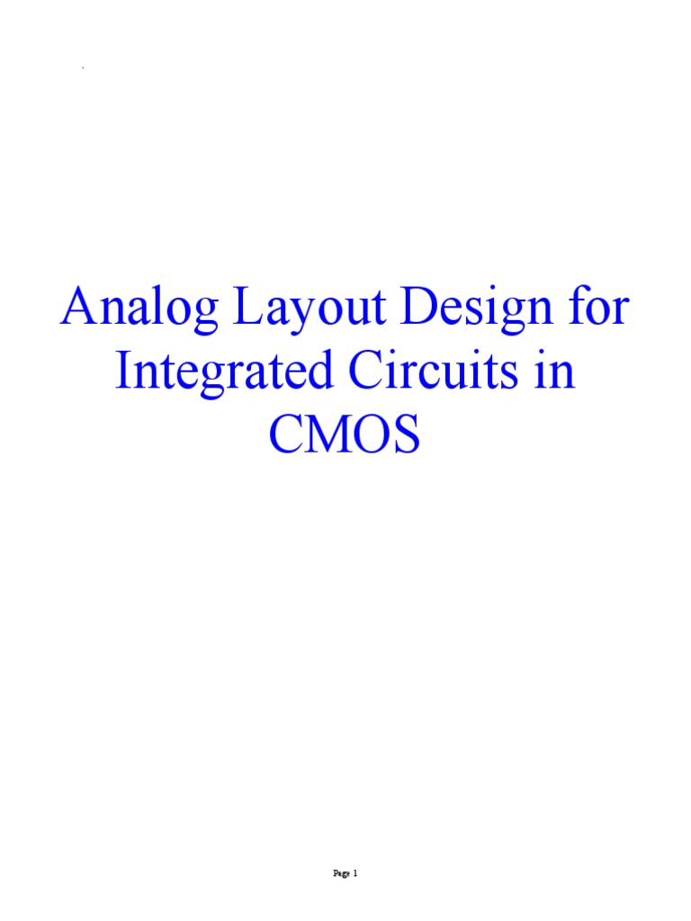 Analog Layout Guidelines | PDF | Capacitor | Volt