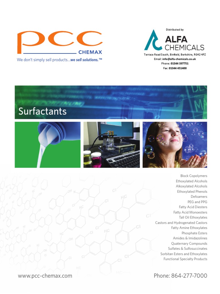 Max 5.2 Surfactant Brochure PDF | PDF | Surfactant | Emulsion