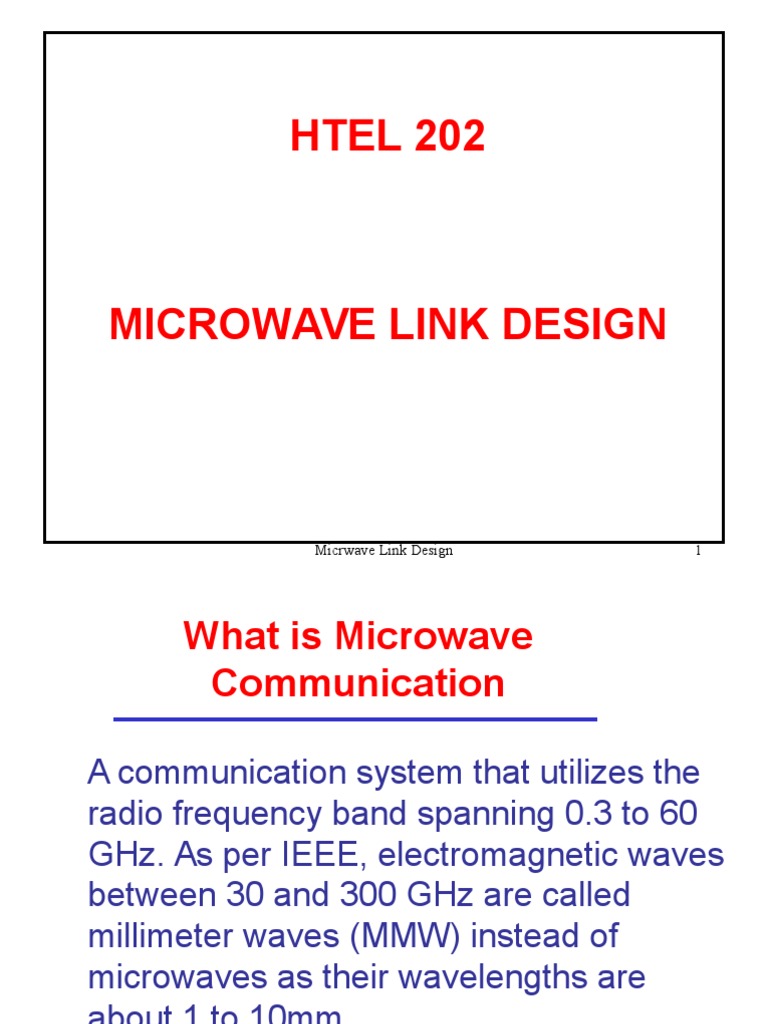 Microwave Link Design Overview | PDF | Microwave | Radio Propagation