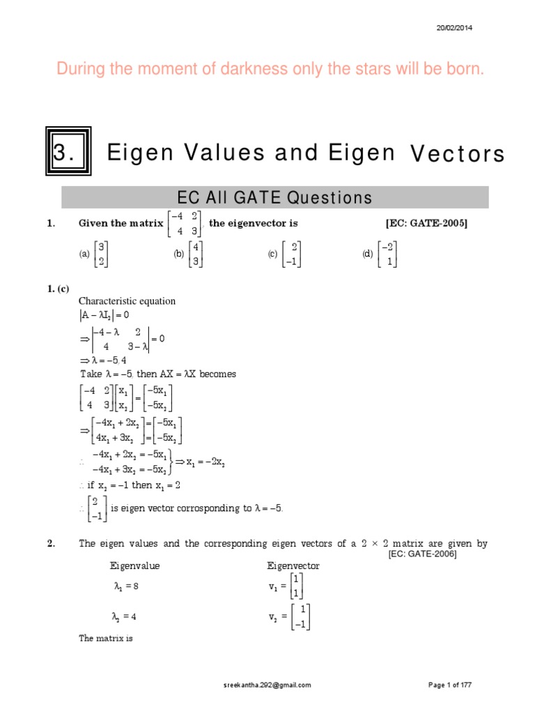 For Encode | PDF | Eigenvalues And Eigenvectors | Matrix (Mathematics)