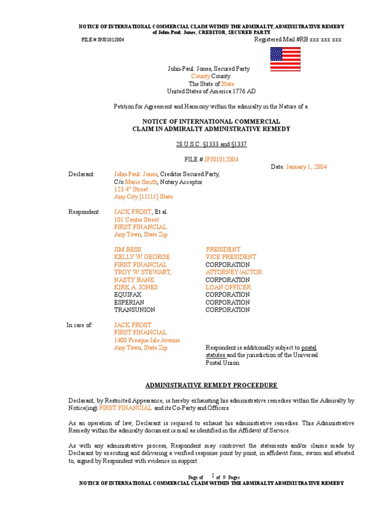 Good True bill-Administrative-Claim | PDF | Conversion (Law) | Damages