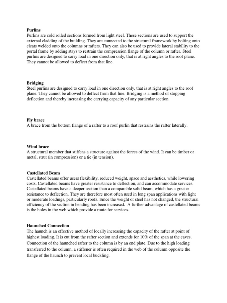 Steel Member Definition | PDF | Beam (Structure) | Column