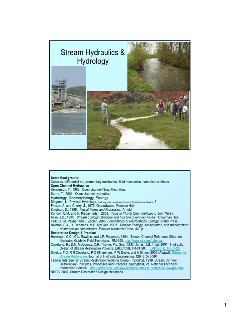 Stream Hydraulics & Hydrology | PDF | River | Floodplain