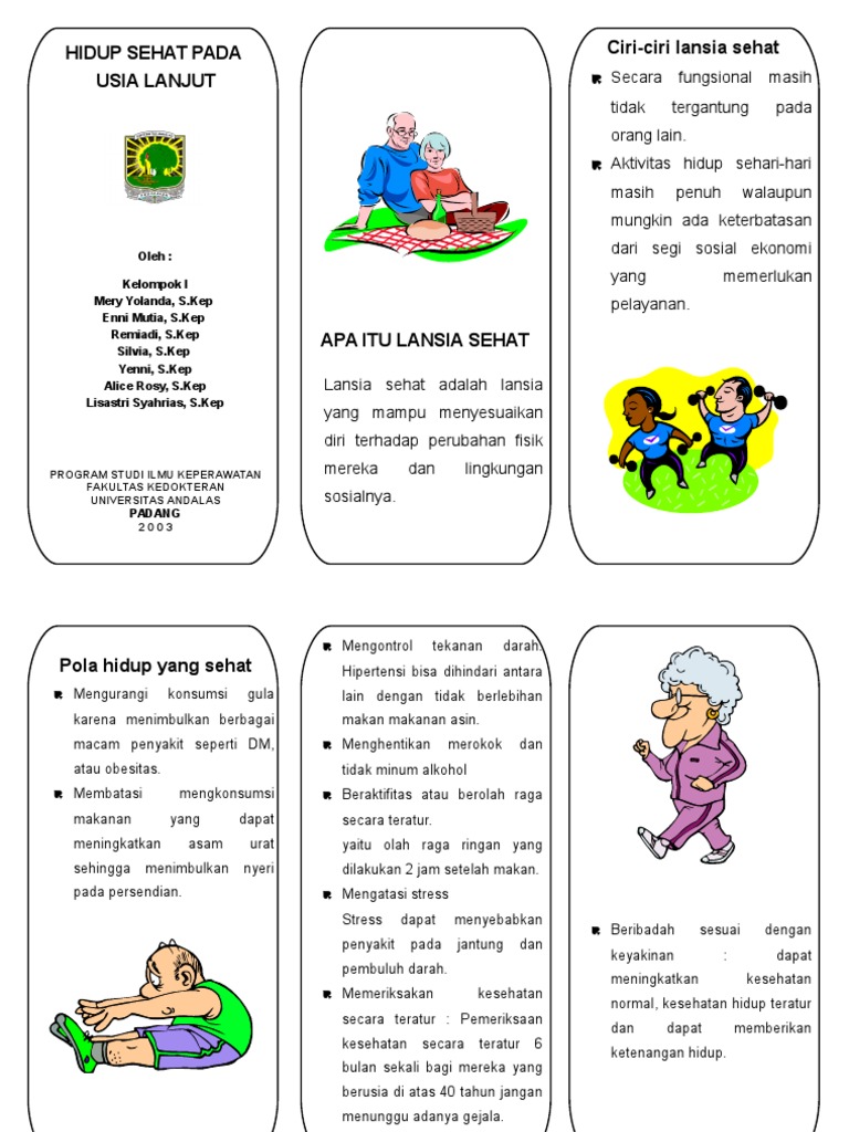 Leaflet Hidup Sehat Lansia 1 | PDF