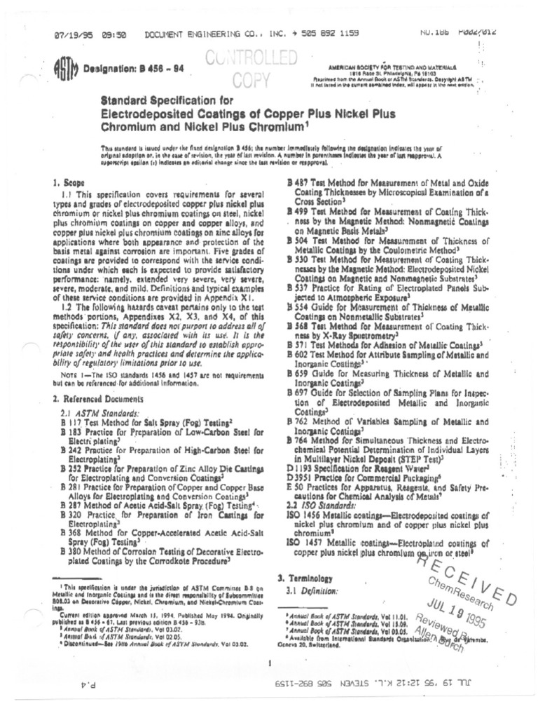 Astm B456 | PDF | Chemical Elements | Essential Nutrients