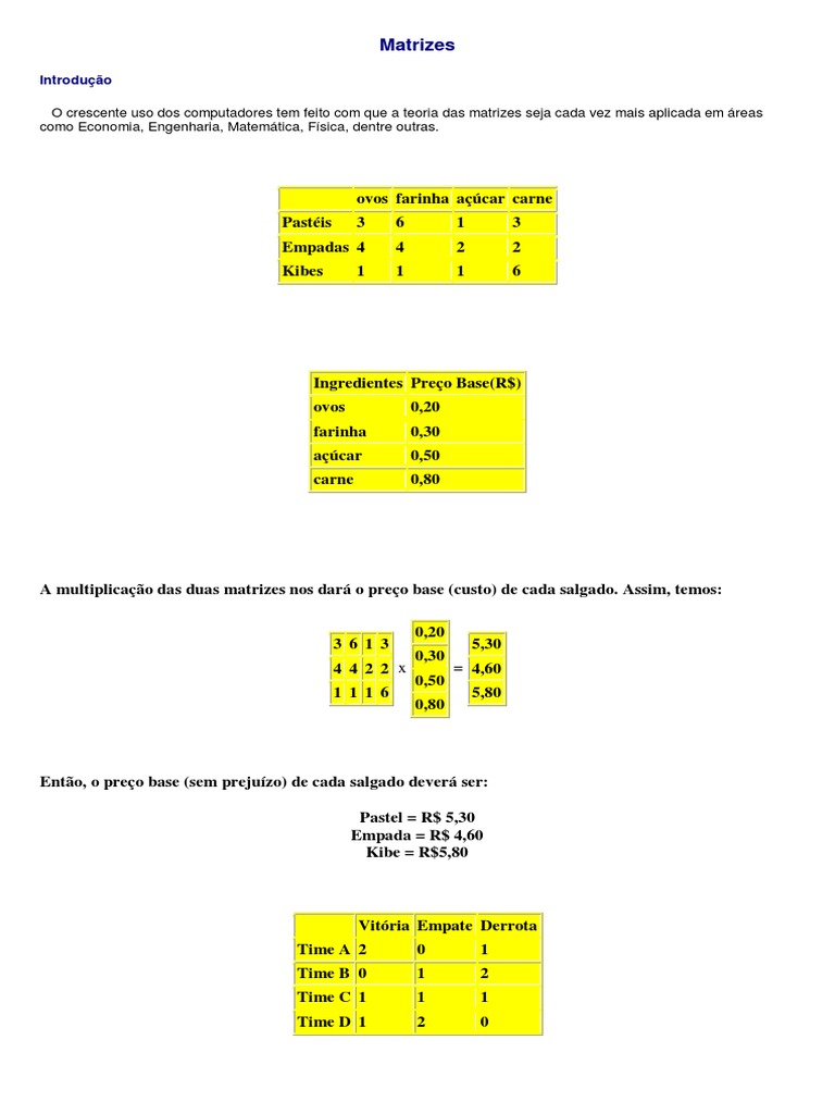 Matriz Es | PDF | Matriz (Matemática) | Teoria da Matrix