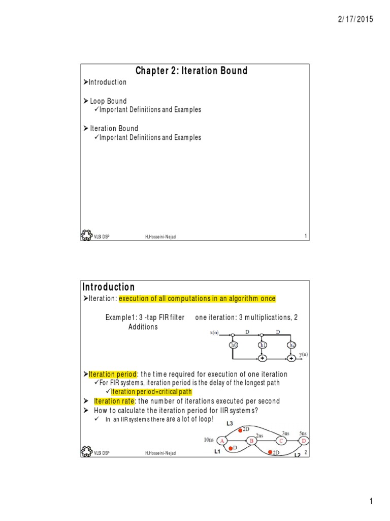 2-Iteration Bound PDF | PDF | Digital Signal Processing | Iteration