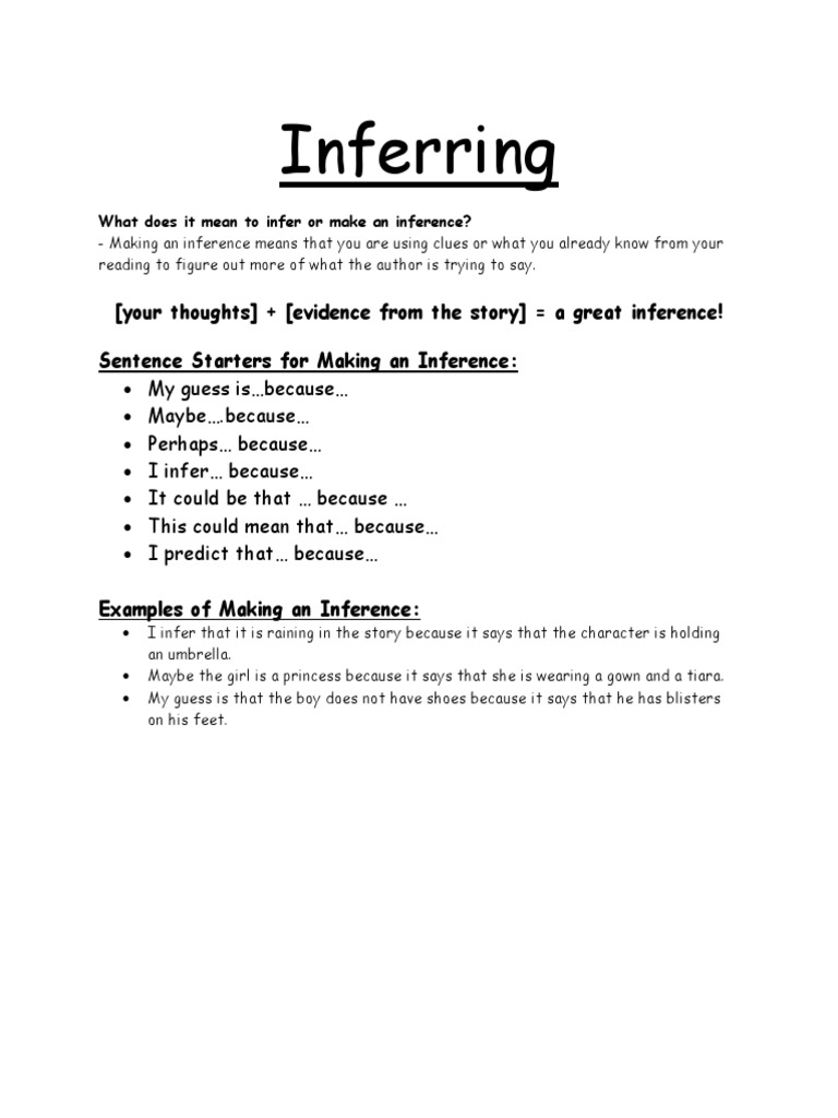 Inferring | PDF
