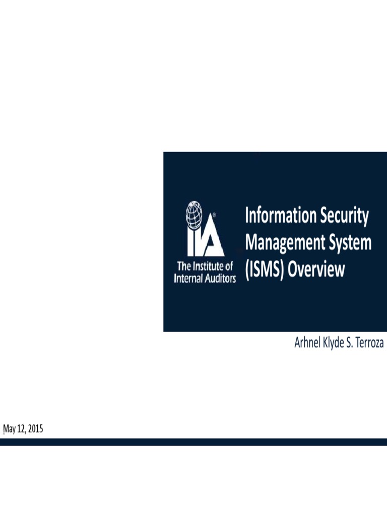 ISMS Overview and ISO 27001 Insights | PDF | Information Security ...