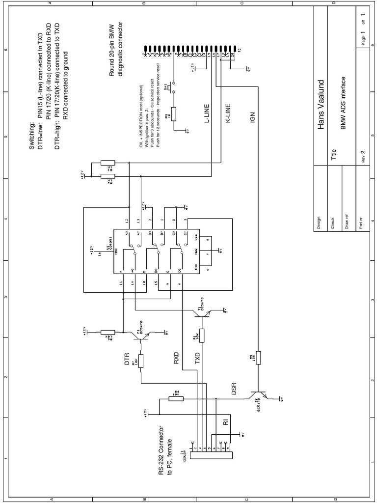 BMW ADS Interface Schematics Rev1 | PDF | Computer Networking | Office ...