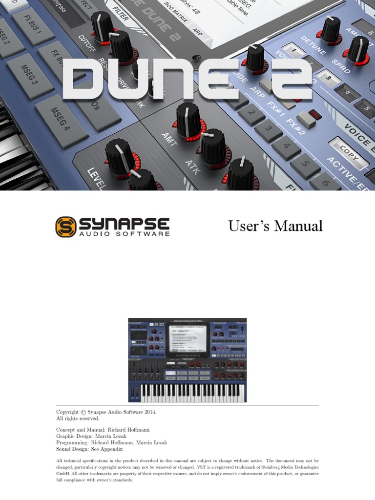 DUNE 2 Manual PDF | PDF | Synthesizer | Computing