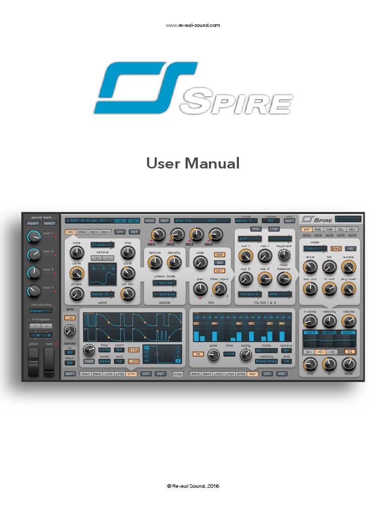 Manual Spire Pdf Pdf Normal Mode Synthesizer