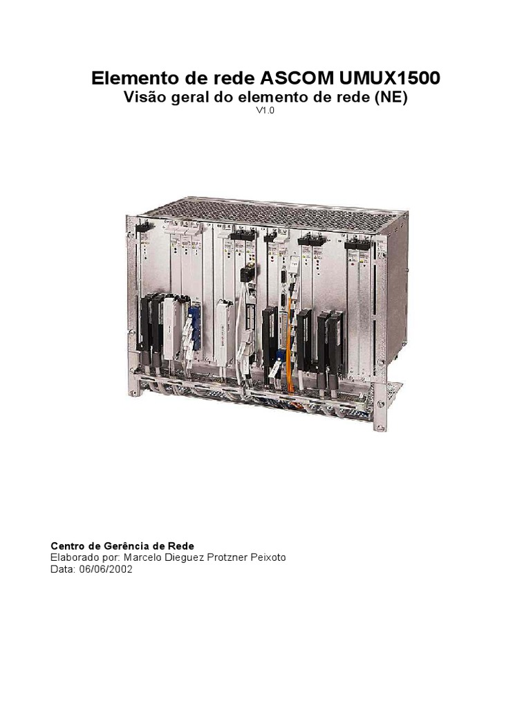 Elemento de Rede Ascom Umux 1500 | PDF | Engenharia Eletrônica ...