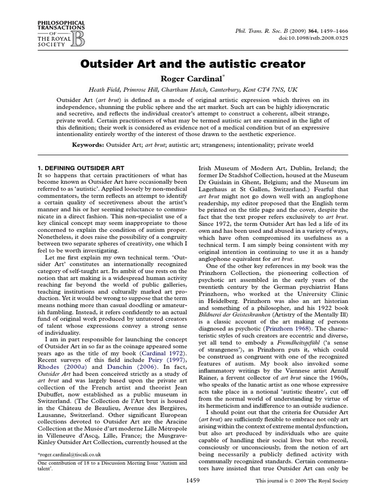 Outsider Art and The Autistic Creator | Download Free PDF | Autism ...