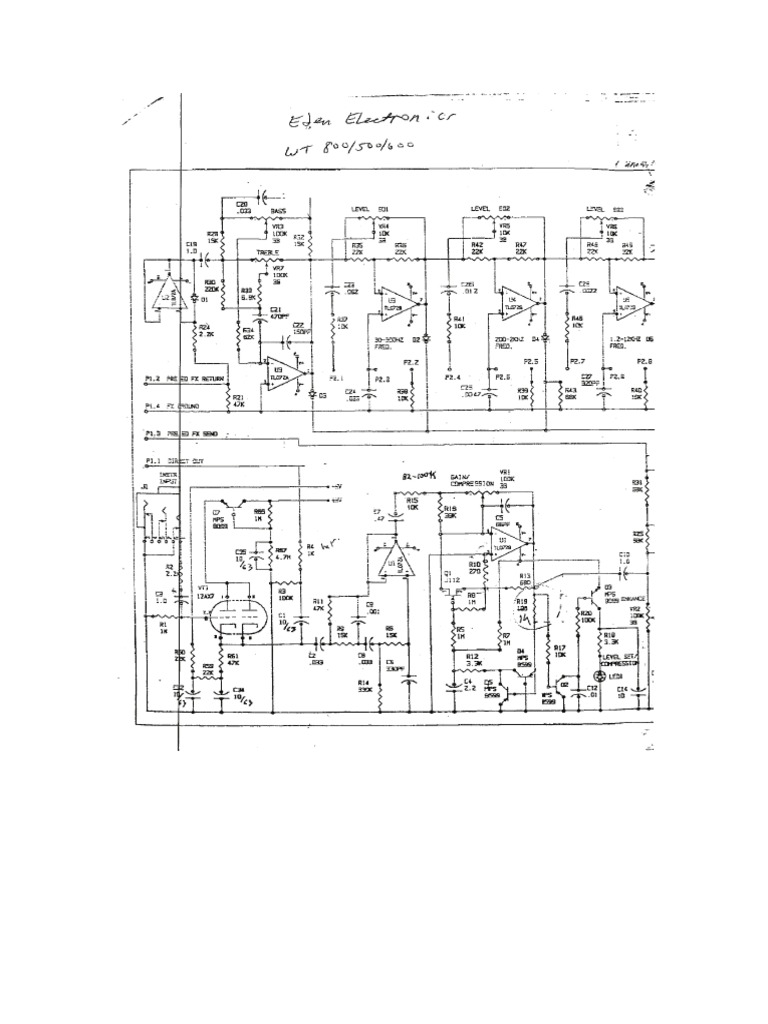 Eden WT500, WT600, WT800 - Schematic