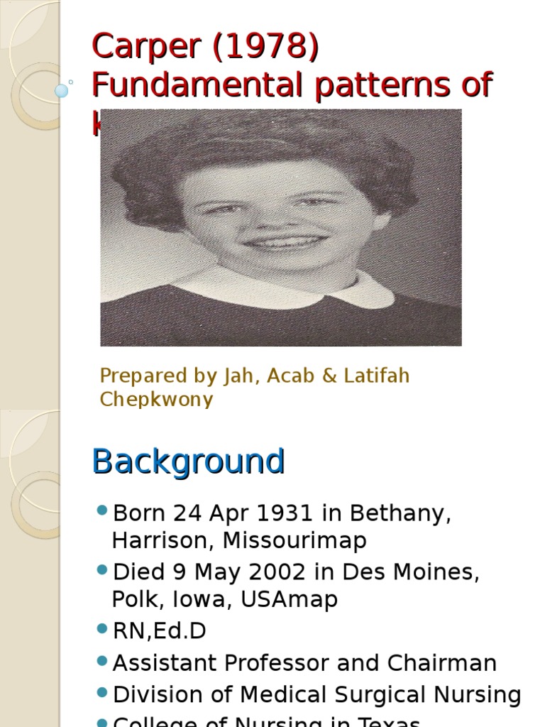 Carper's Fundamental Patterns of Knowing in Nursing Theory | PDF ...