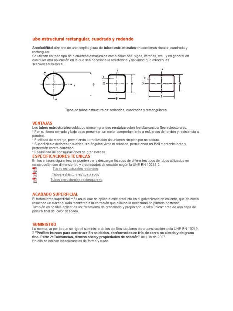 Ubo Estructural Rectangular | PDF
