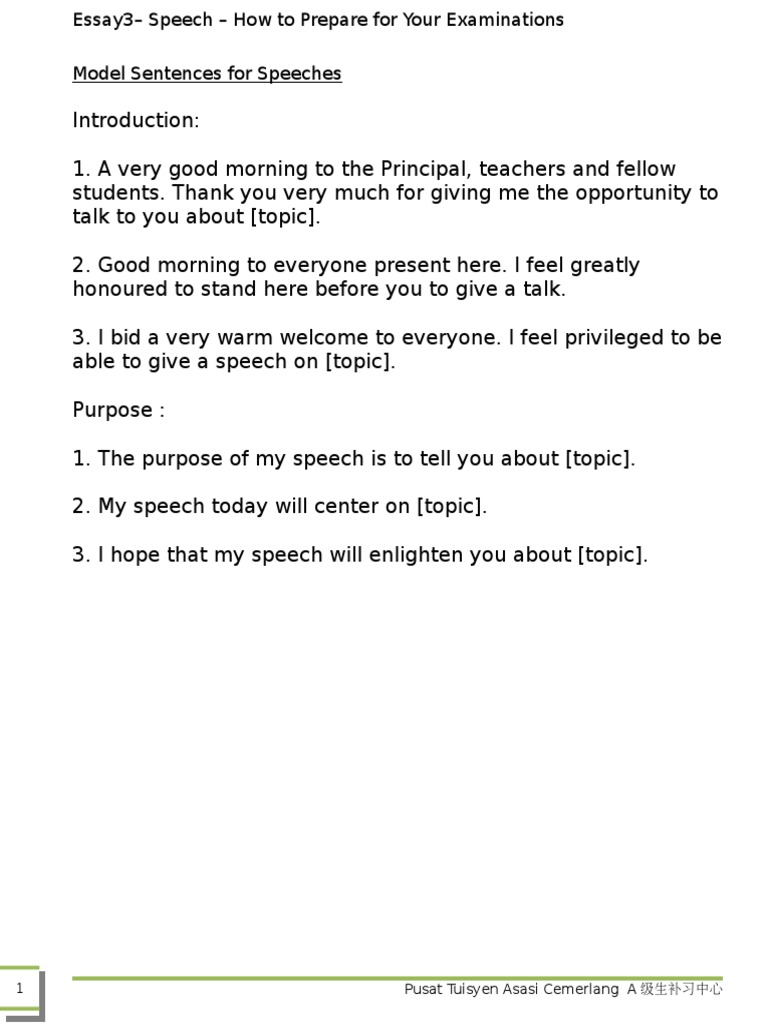 Tips for Exam Preparation Speech | PDF | Cognition