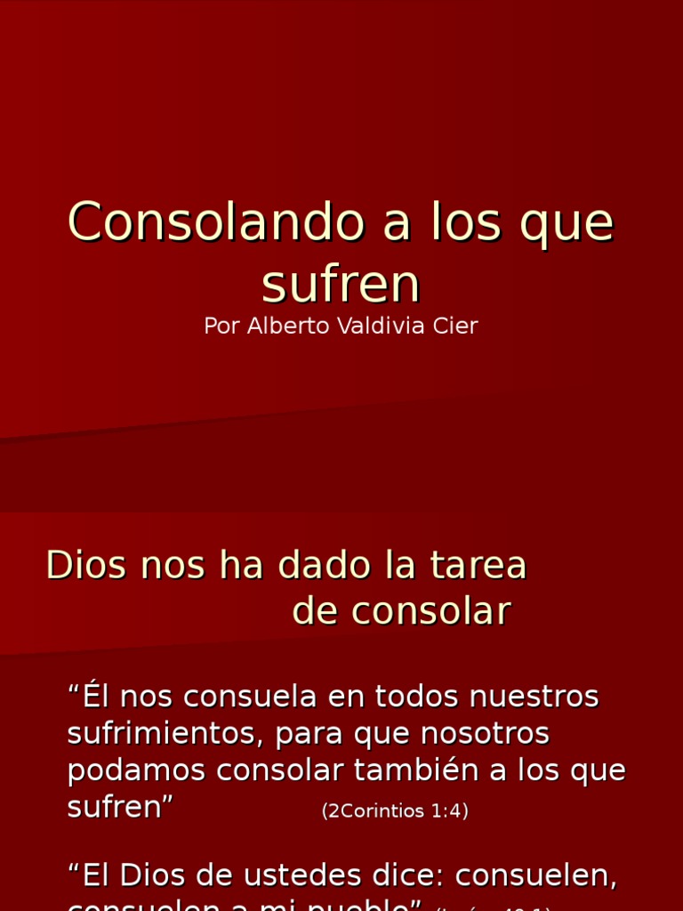 Consolando a los que sufren | PDF | Oración | Religión y creencia