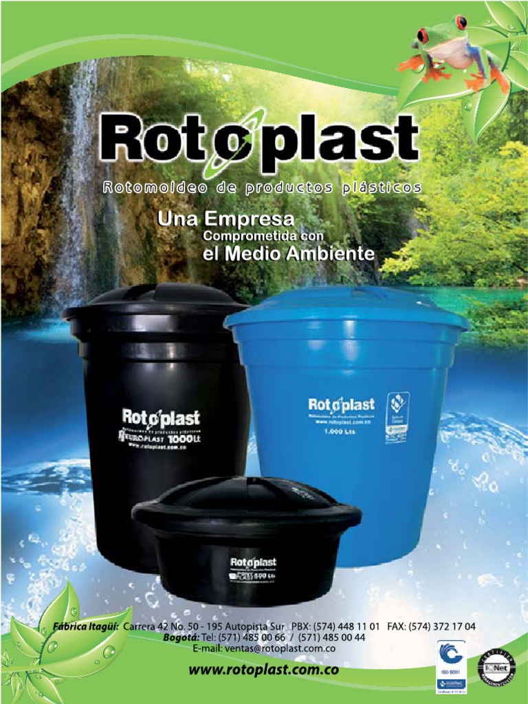 Tanques Rotoplast: Medidas y Capacidades | PDF | Tratamiento de aguas ...