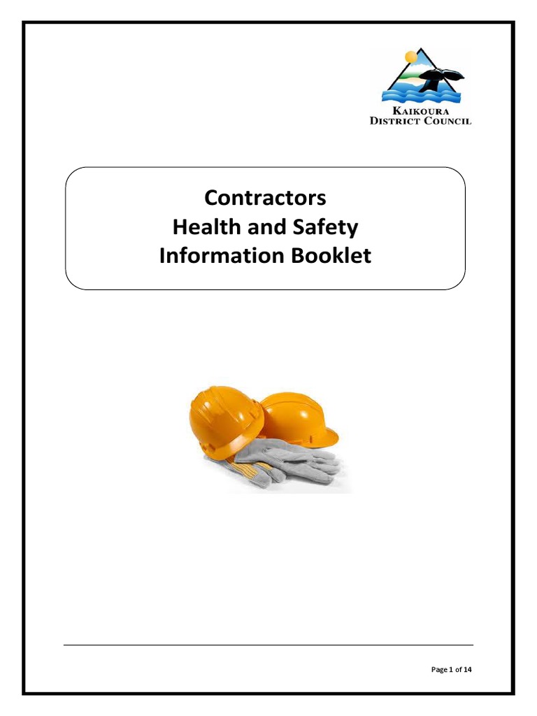 Contractor Health Safety Information Booklet | PDF | Occupational ...