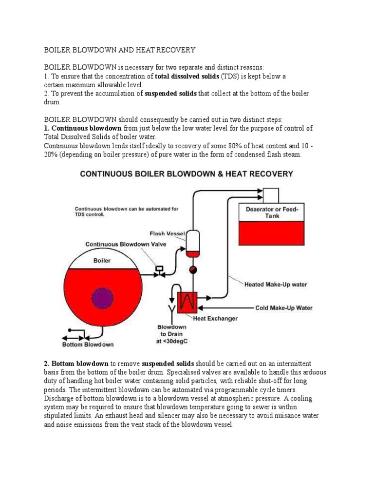 Boiler Blowdown and Heat Recovery | PDF | Boiler | Steam Power