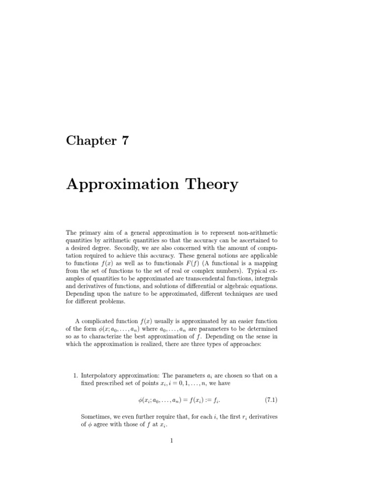 Overview of Approximation Theory | PDF | Sine | Spline (Mathematics)