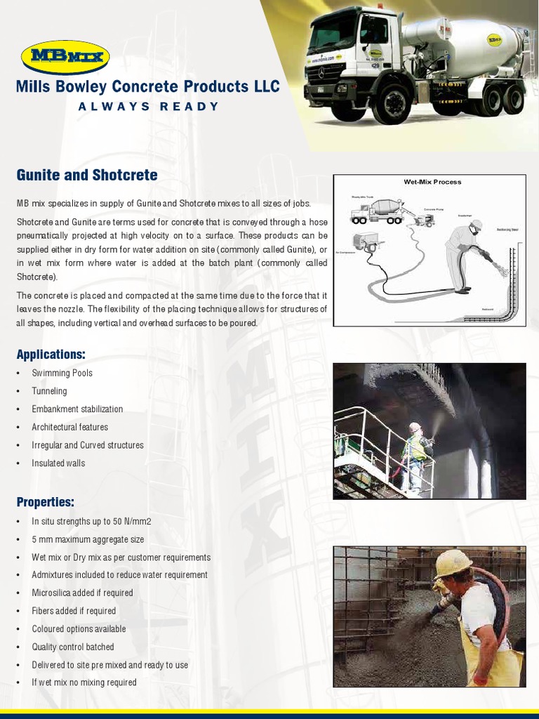 Gunite and Shotcrete Supply Solutions | PDF | Concrete | Industries