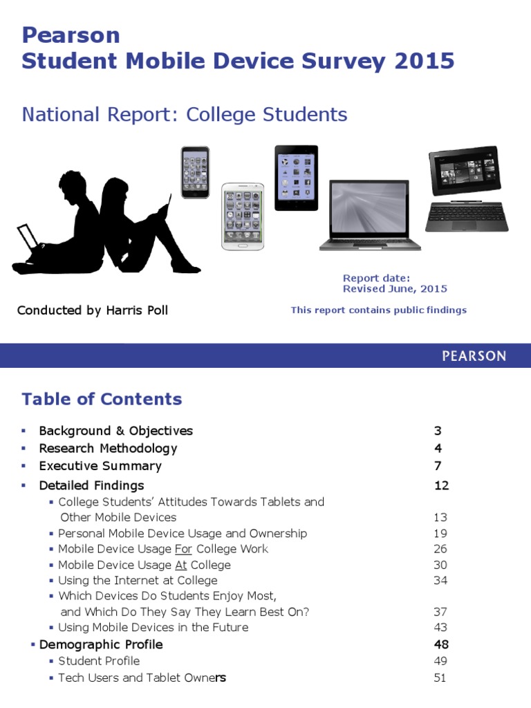 2015 Pearson Student Mobile Device Survey College | PDF | Tablet ...