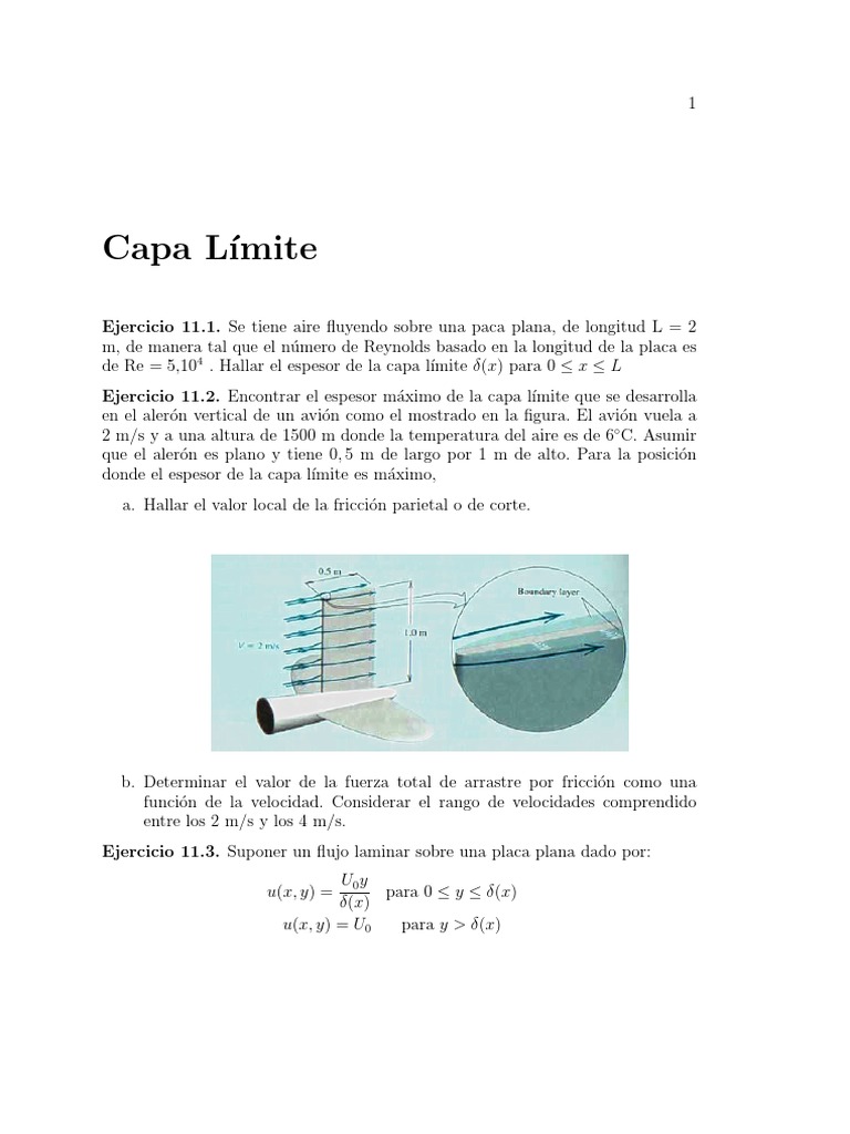 Capa Limite PDF | PDF | Flujo laminar | Integral