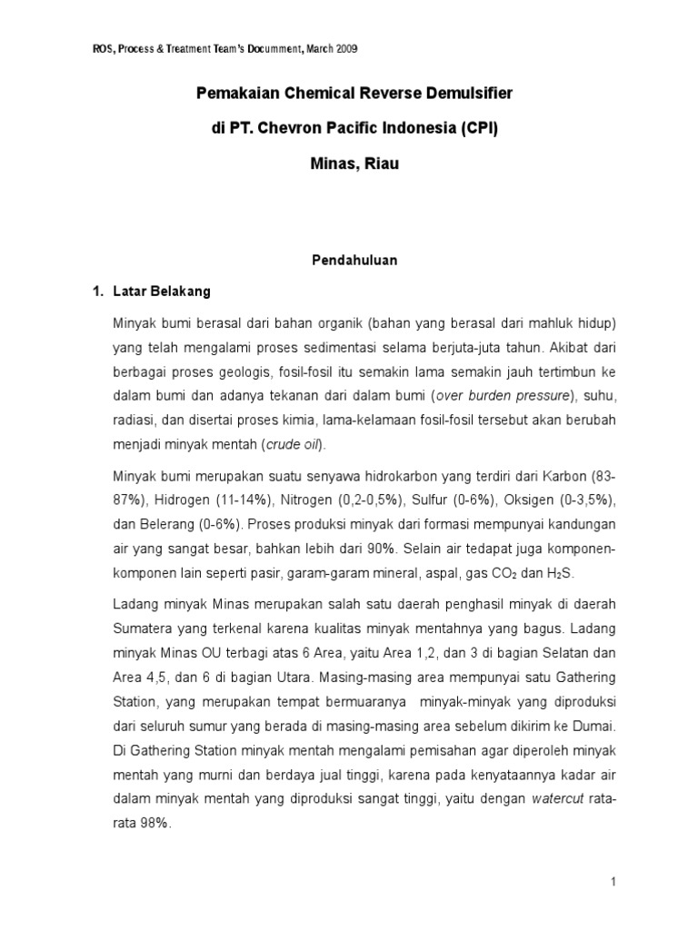 P&T Reverse Demulsifier | PDF