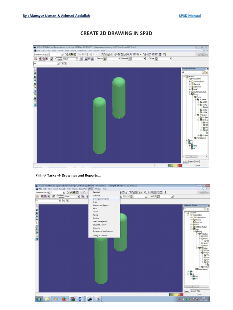SP3D 2D Drawing Setup Guide | PDF