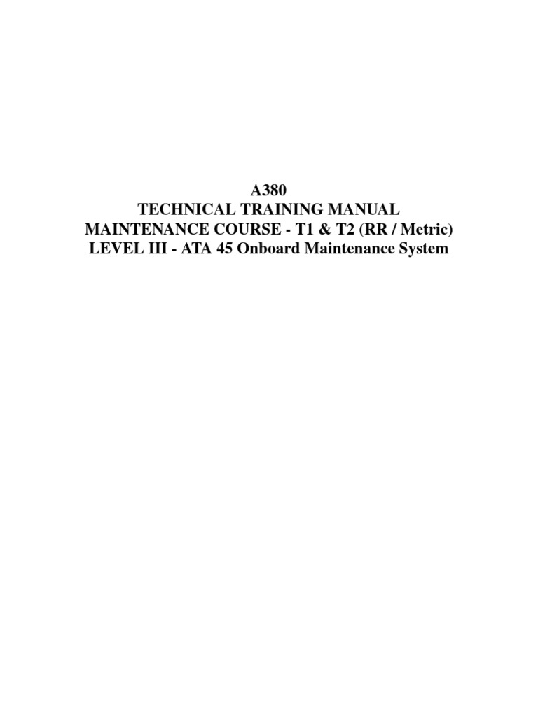 LEVEL III - ATA 45 Onboard Maintenance System | PDF | User Interface ...