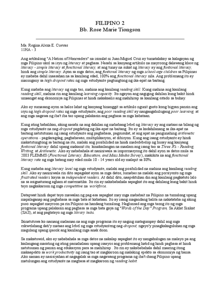 2 - Reaksyong Papel | PDF