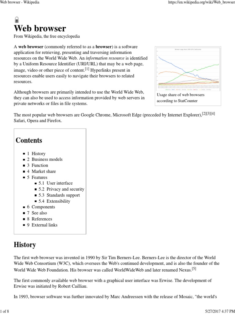 Web Browser | PDF | Web Browser | World Wide Web