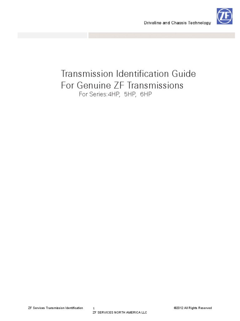 Transmission Identification Guide PDF | PDF | Wheeled Vehicles | Car ...