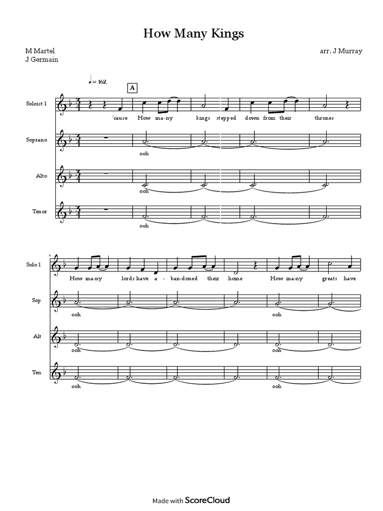 How Many Kings Chorus 1 - ScoreCloud | PDF | Choral Music | Vocal Music
