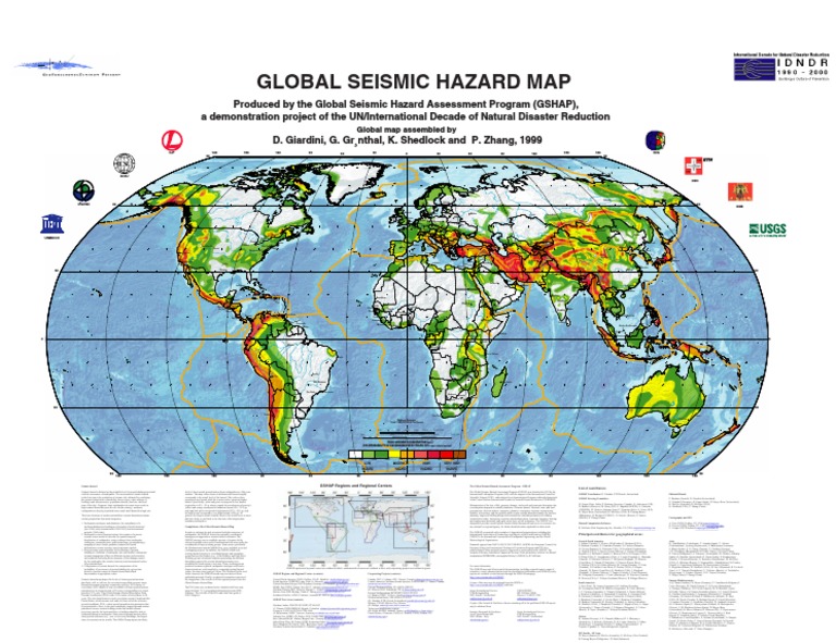 GSHAP World Map Poster PDF | PDF | Disaster And Accident | Earthquakes