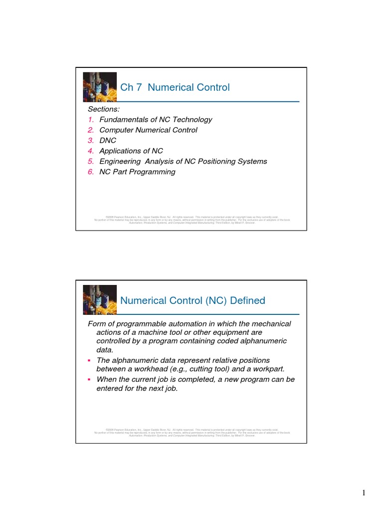 Groover Ch7 Numerical Control | PDF | Computer Data Storage | Numerical Control