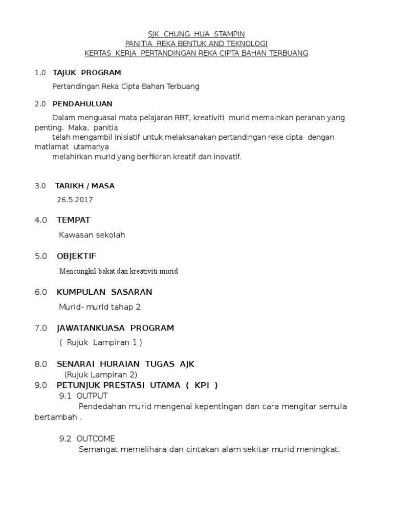 Kertas Kerja RBT | PDF