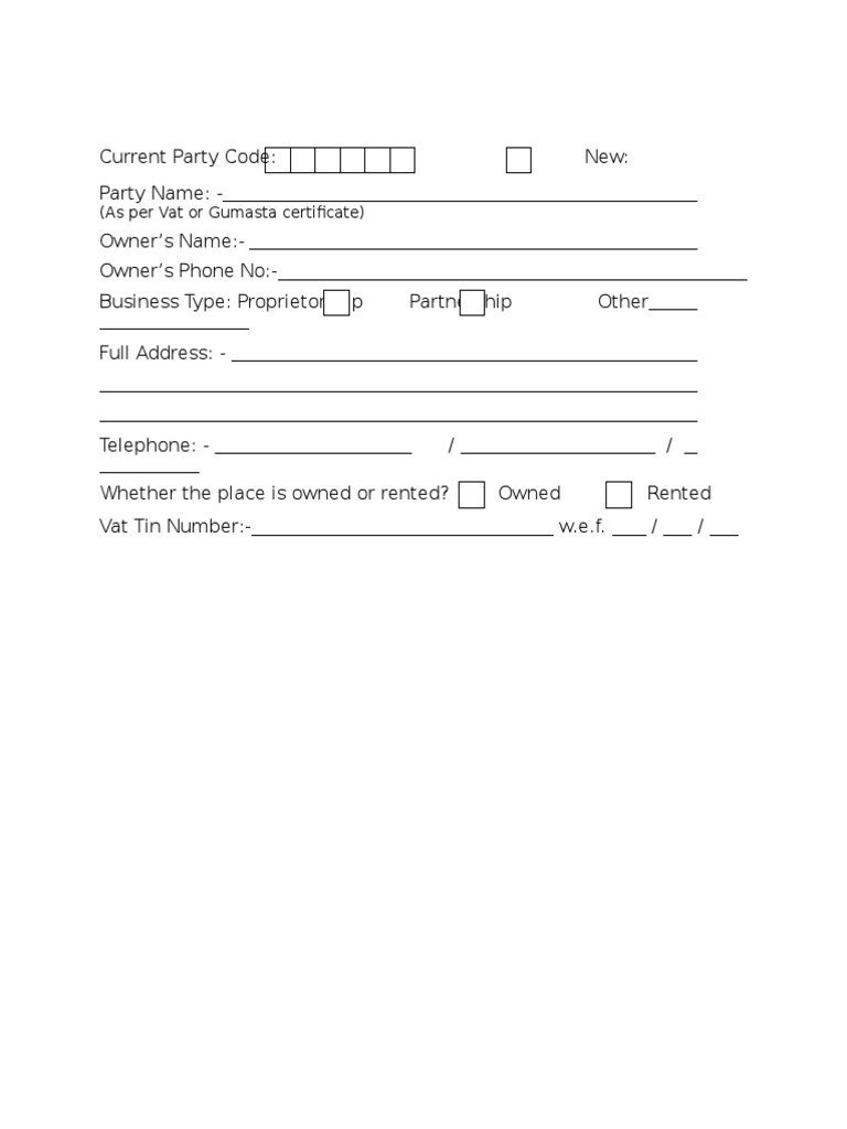 As Per Vat or Gumasta Certificate | PDF