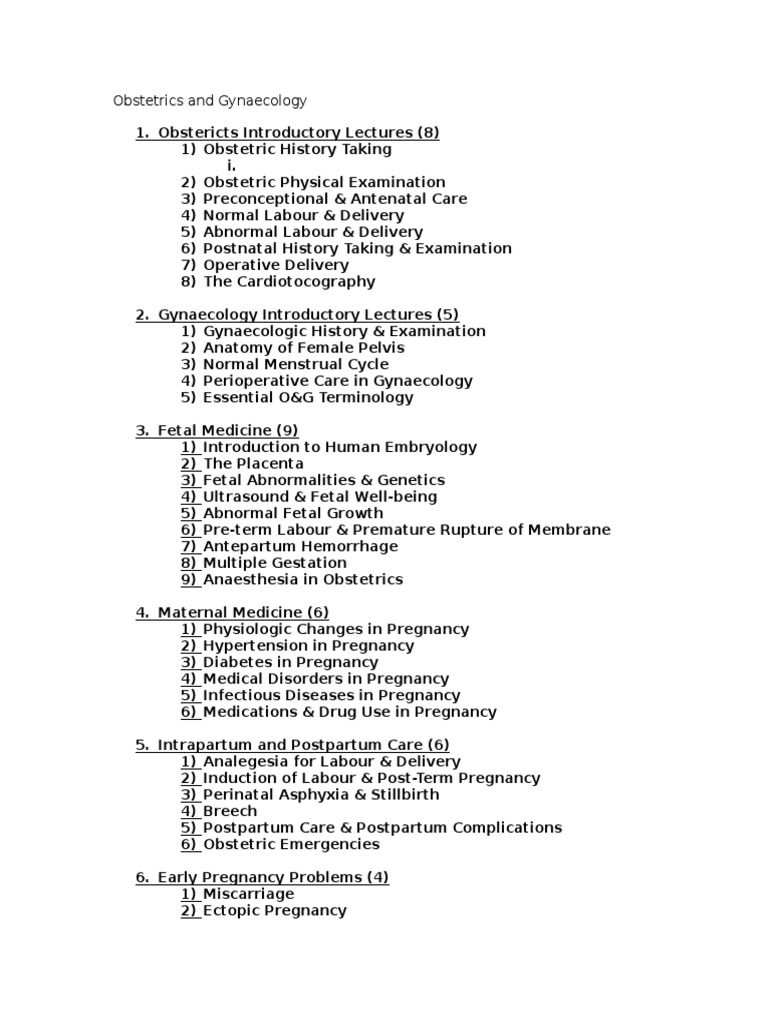 Obstetrics and Gynaecology | Obstetrics | Childbirth