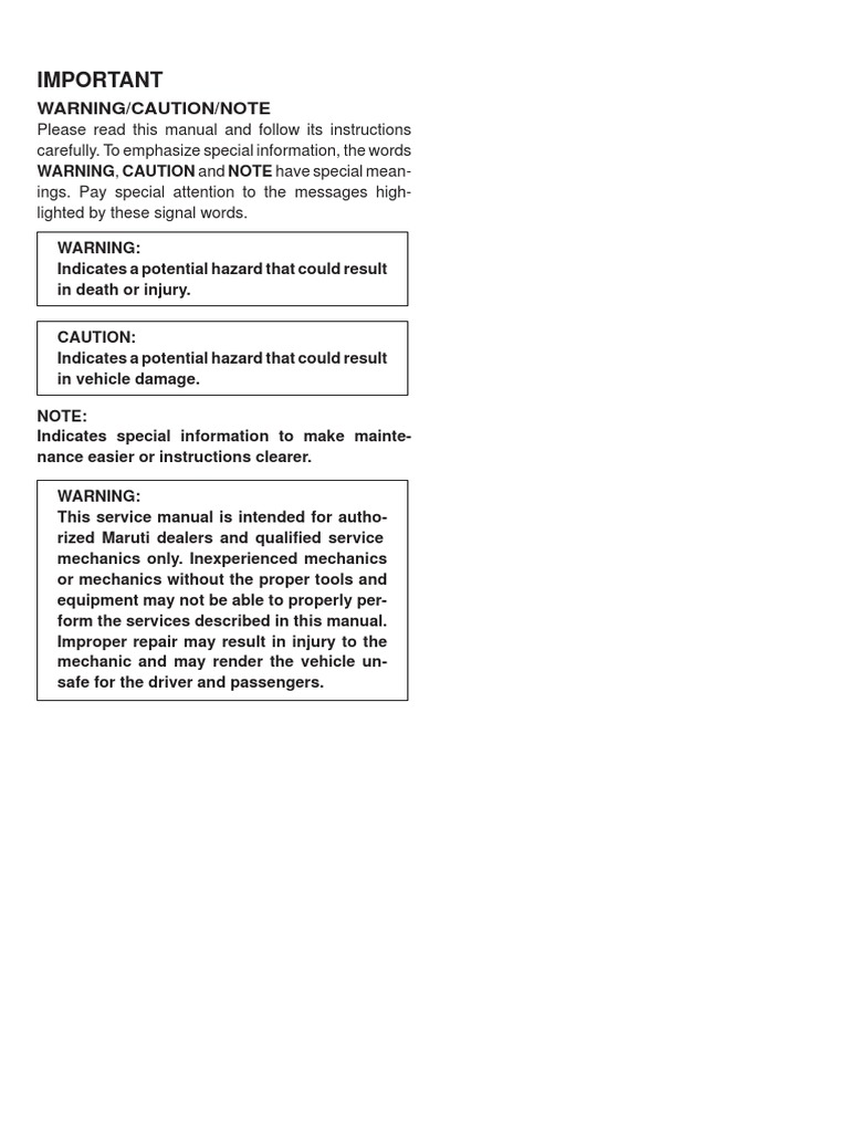 Maruti F8D Engine Service Manual | PDF | Electrical Connector | Manual ...